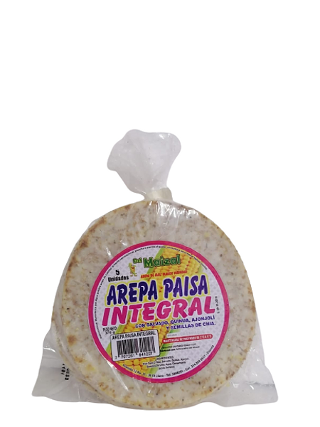 Arepa Paisa Integral Del Maizal X5